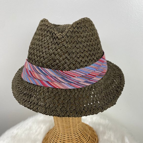 Target | Accessories | Sage Woven Fedora Hat W Fabric Trim Body 0 Paper ...